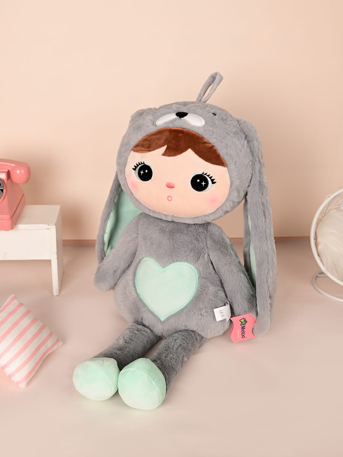 Grey/mint rabbit 70cm | All Products Metoo® \ Metoo® Dolls Metoo ...